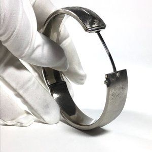 Craftmere | Jewelry | Vintage Craftmere Retro Etched Sterling Silver Hinged Bangle Bracelet ...